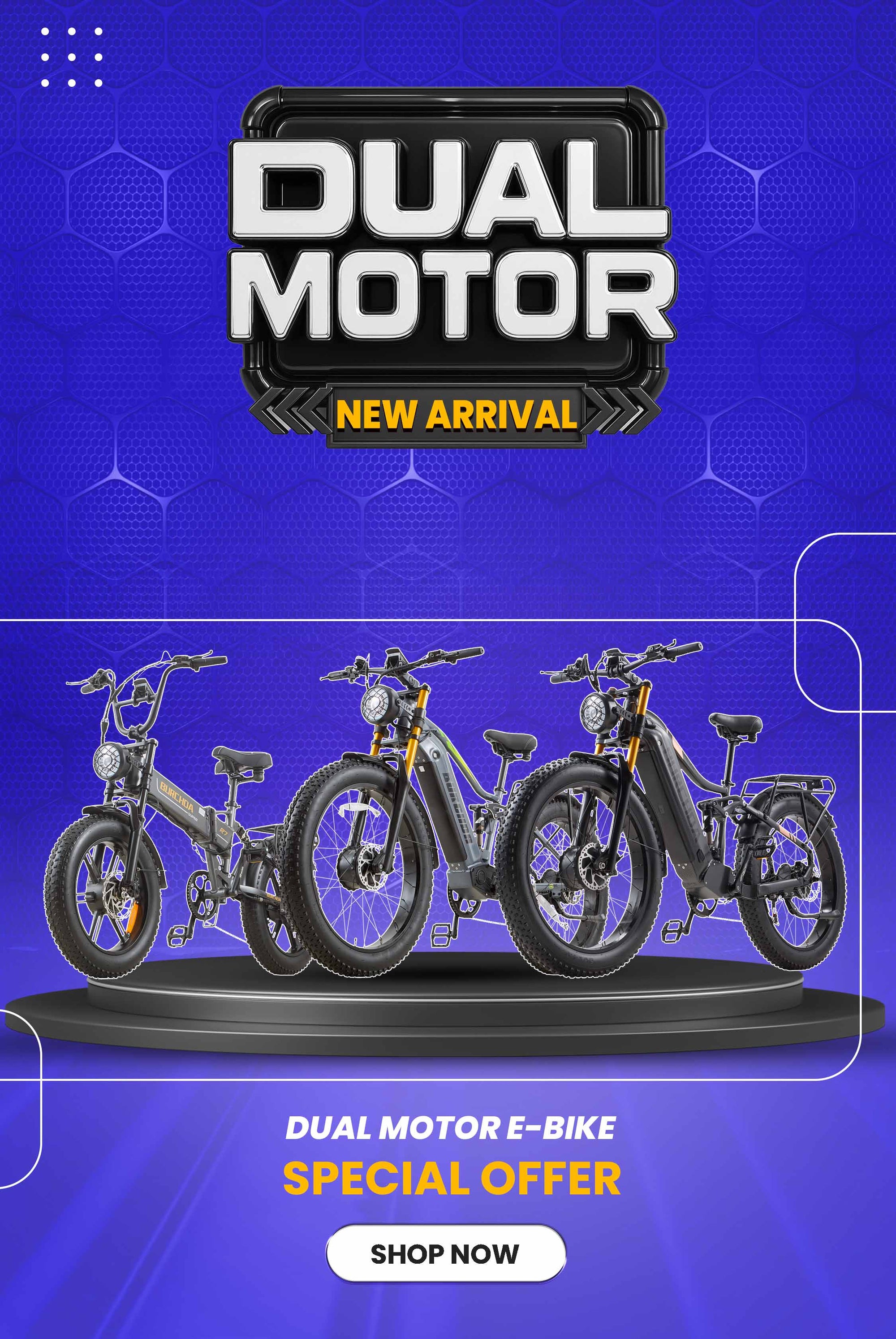 BURCHDA Official Store | Fat-tire Powerful Mountain Electric Bikes ...