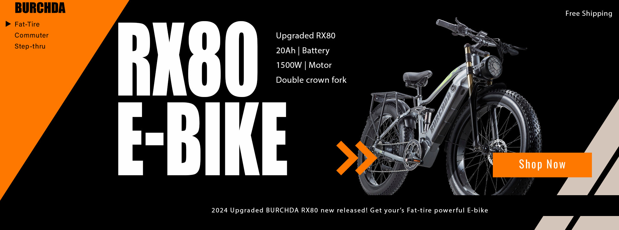 BURCHDA Official Store | Fat-tire Powerful Mountain Electric Bikes ...