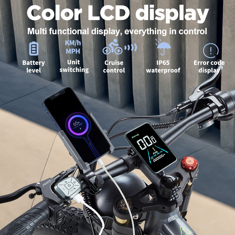 BURCHDA RX80(Upgraded) Off-road Full Suspension Fat Tire E-bike ...